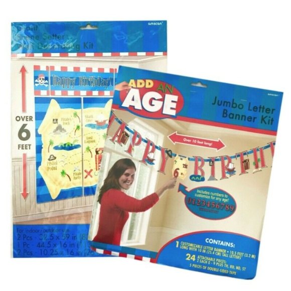 Amscan | Party Supplies | Pirate Treasure Birthday Party Banner Scene ...